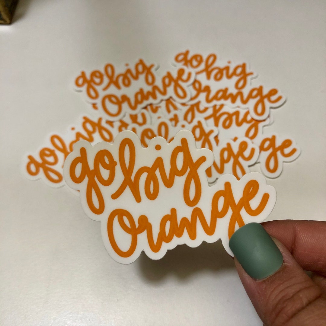 Go Big Orange Vinyl Sticker - Etsy