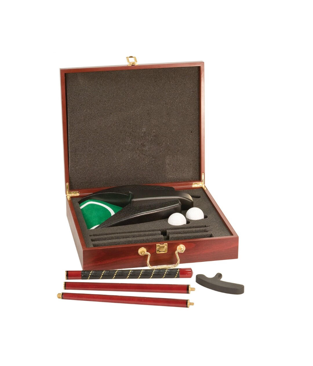 Rosewood Gift Box With Putter and Golf Balls for Husband or Groom ...