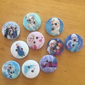 10 Frozen Buttons 15mm, Elsa Button - Etsy Canada