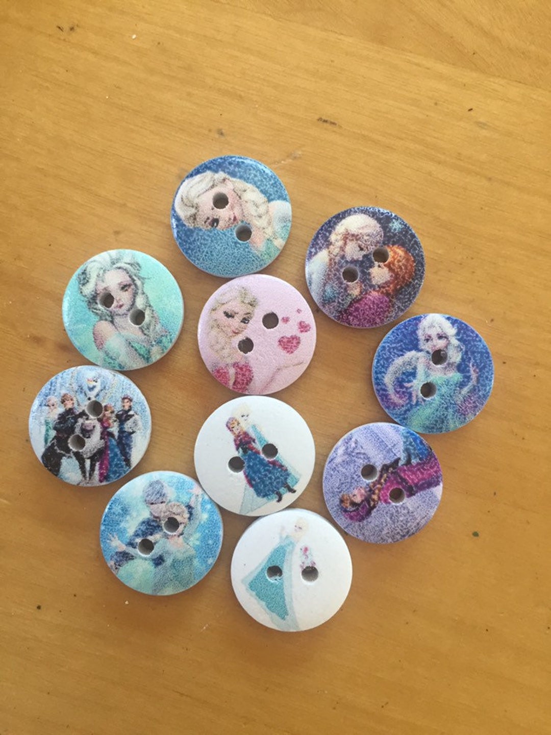 10 Frozen Buttons 15mm, Elsa Button - Etsy Canada