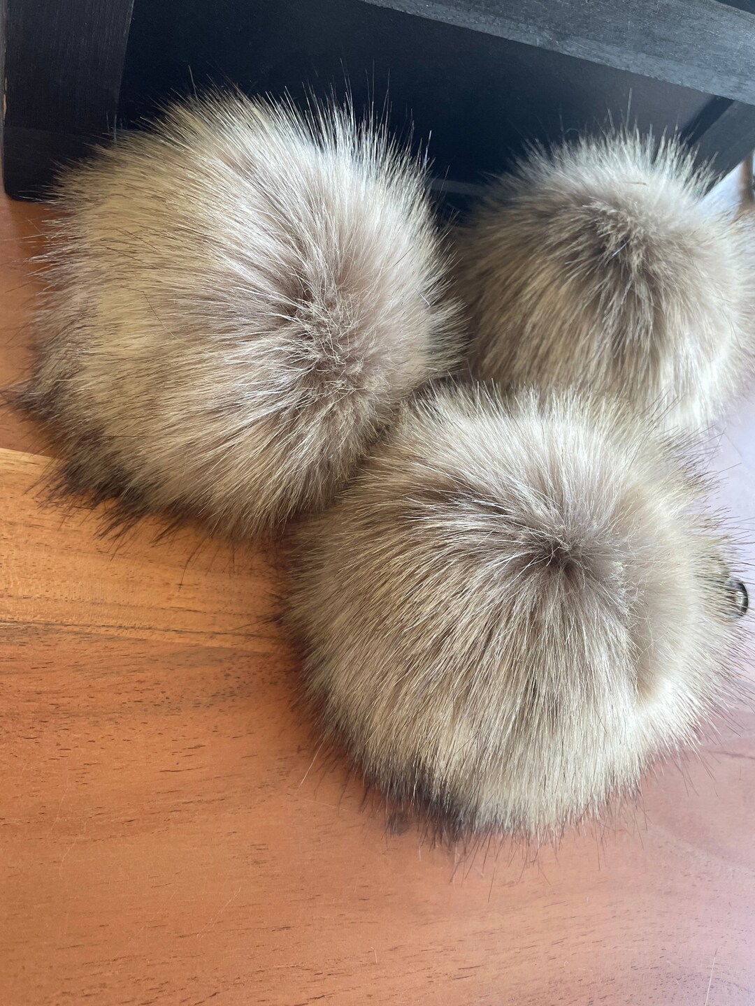Brown Faux Fur Pom Pom, Luxury Pom Pom, Faux Rabbit Fur 12 Cm 5'' Faux ...
