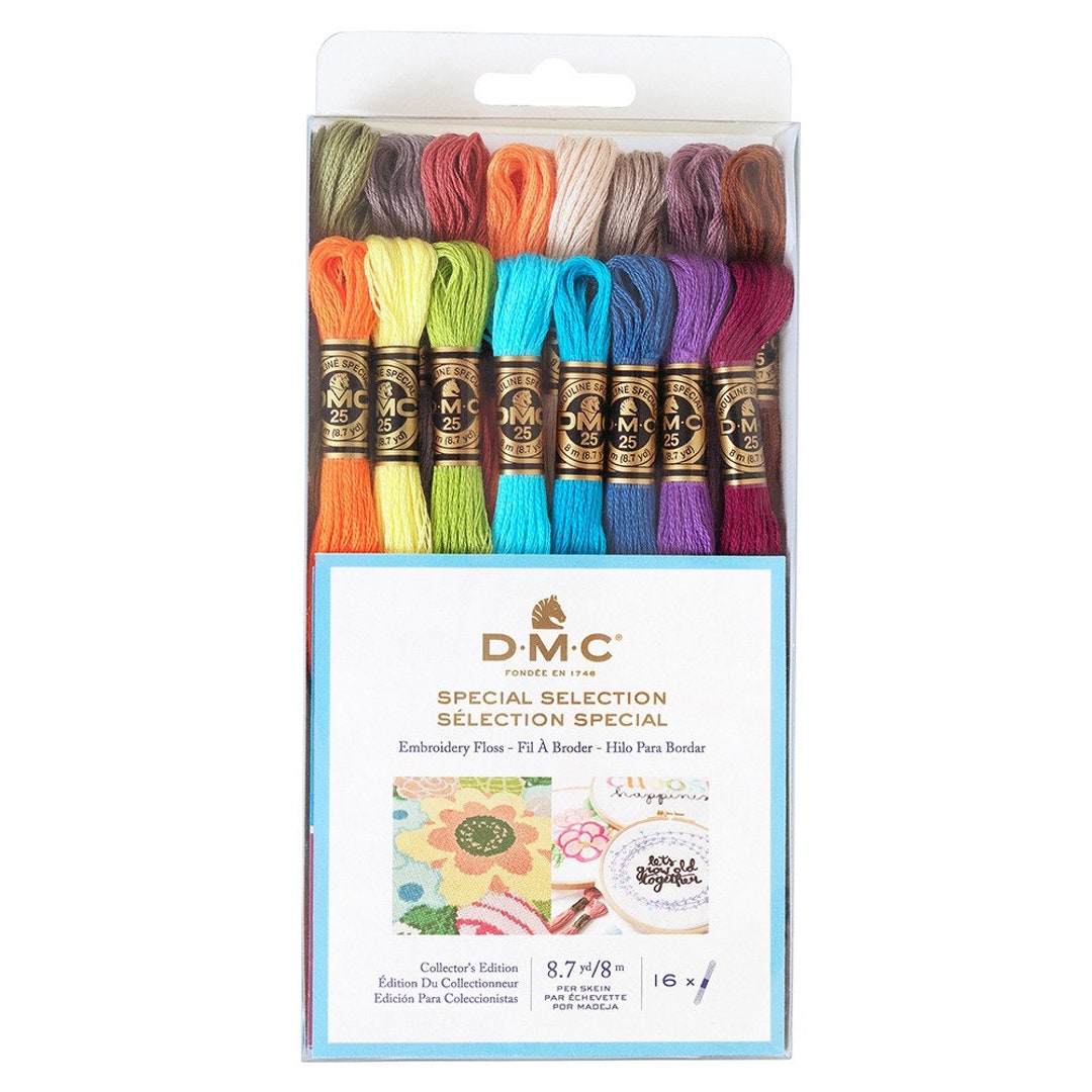 Embroidery Floss, DMC Embroidery Strand Cotton Floss Thread Pack ...