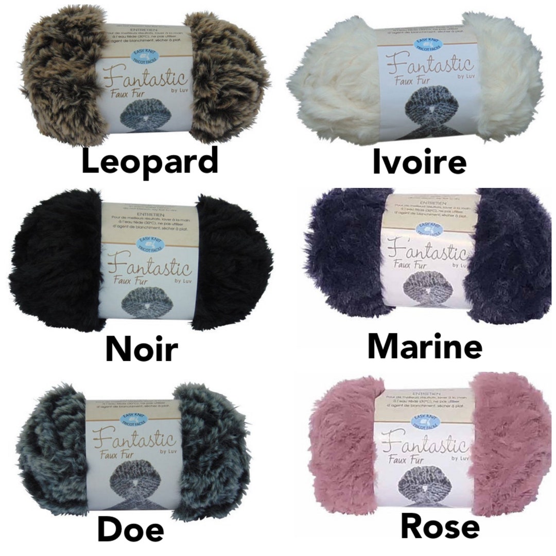 Fantastic Faux Fur Luv : 100 % Polyester, Fake Fur Yarn, Easy Knit Faux ...