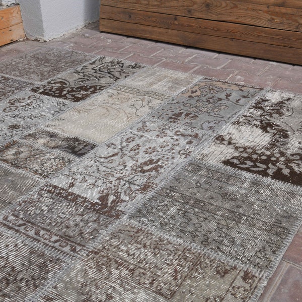 Gray Patchwork Rug - Etsy