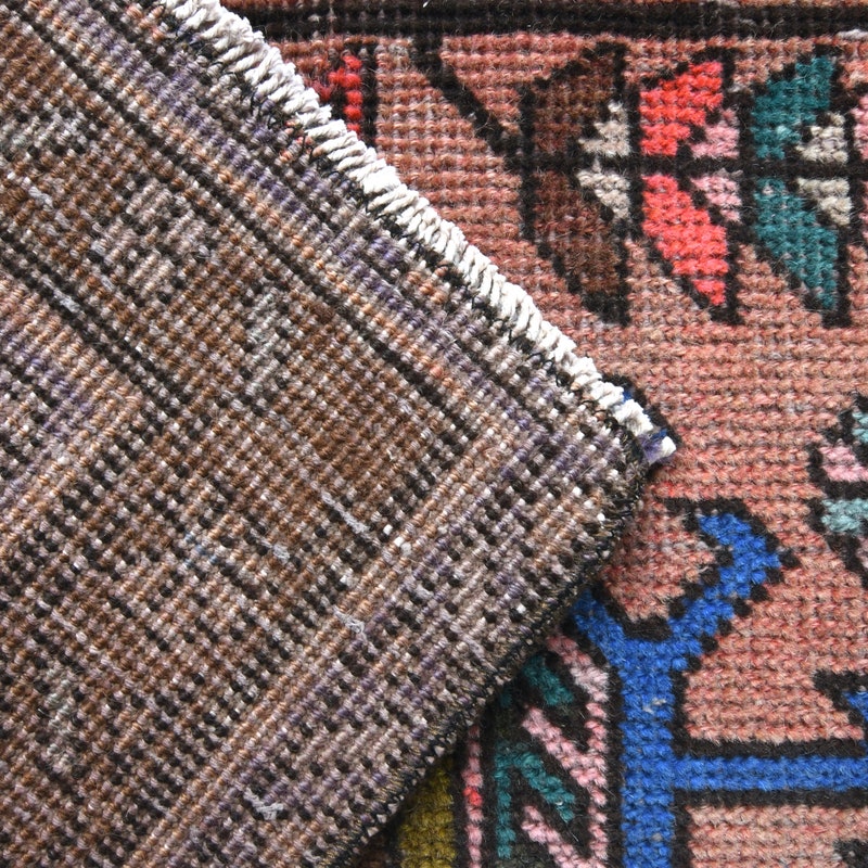 Blue Pink Turkish Rug - Etsy