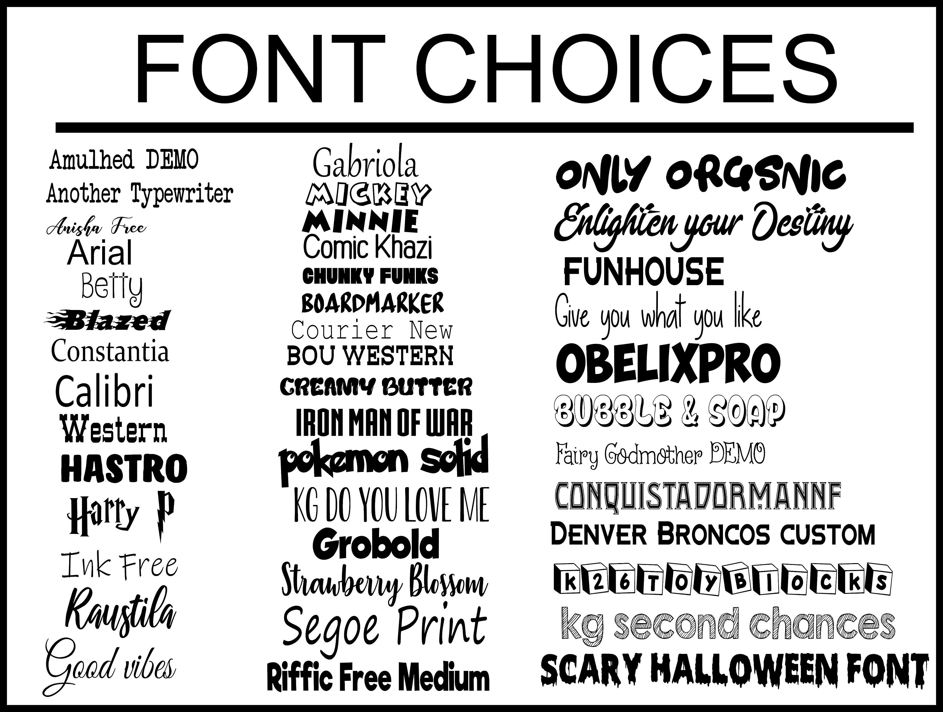 Custom Decals Choose Your Font, Color, Length Custom Vinyl Text Decals ...
