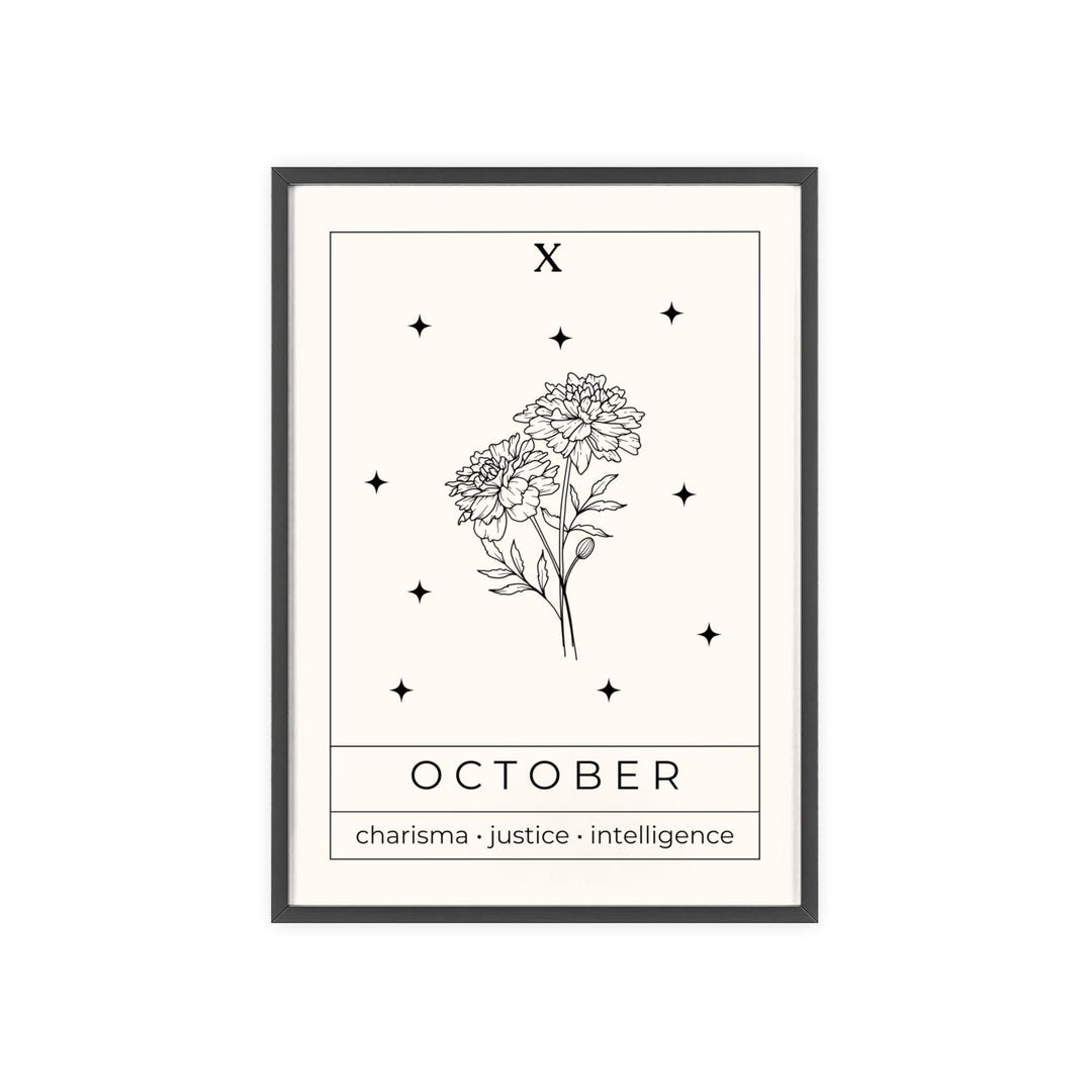 October Birth Flower Wall Art Digital Download - Etsy