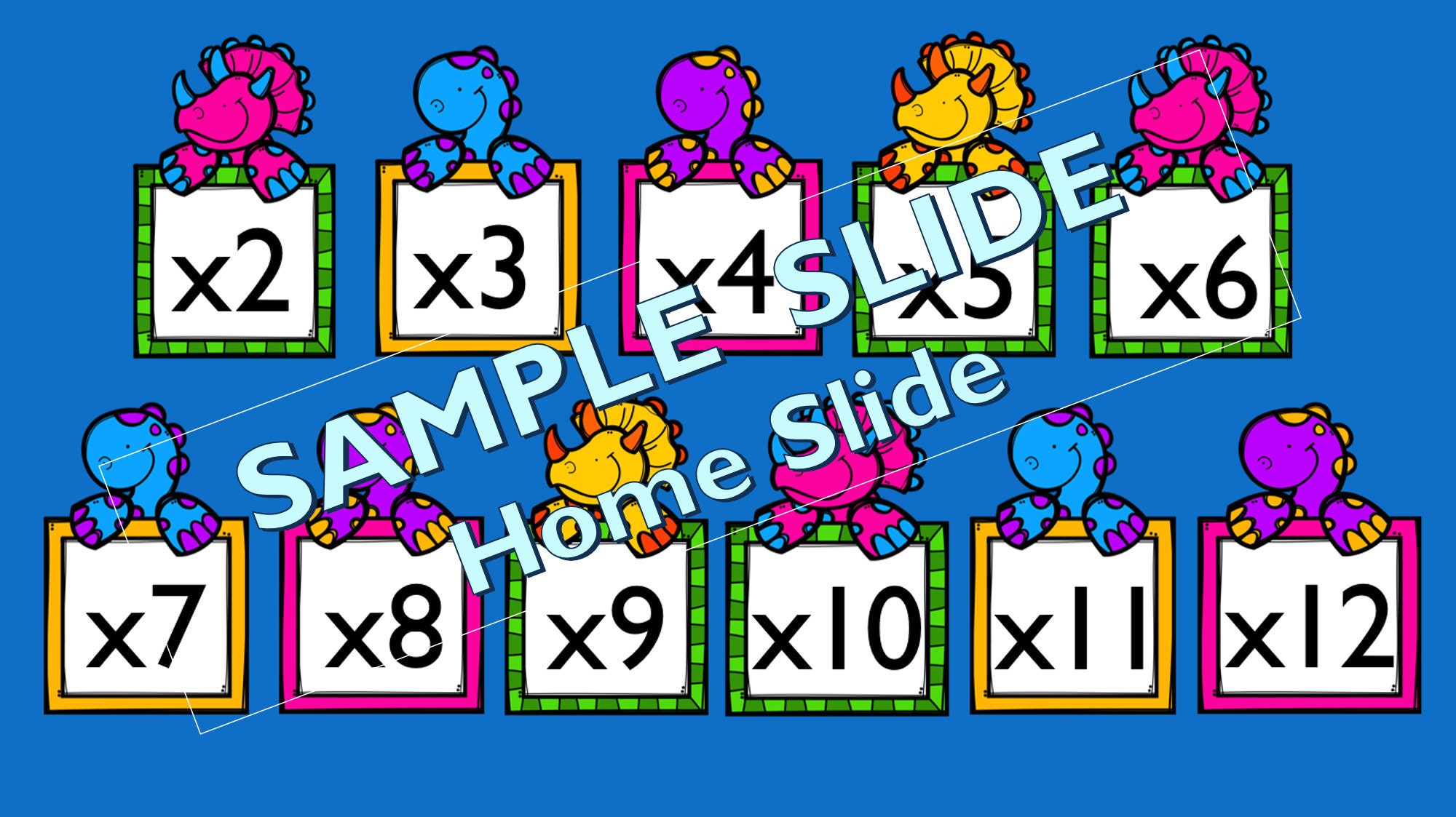Dinosaur Multiplication / Times Table Powerpoint Homeschool - Etsy