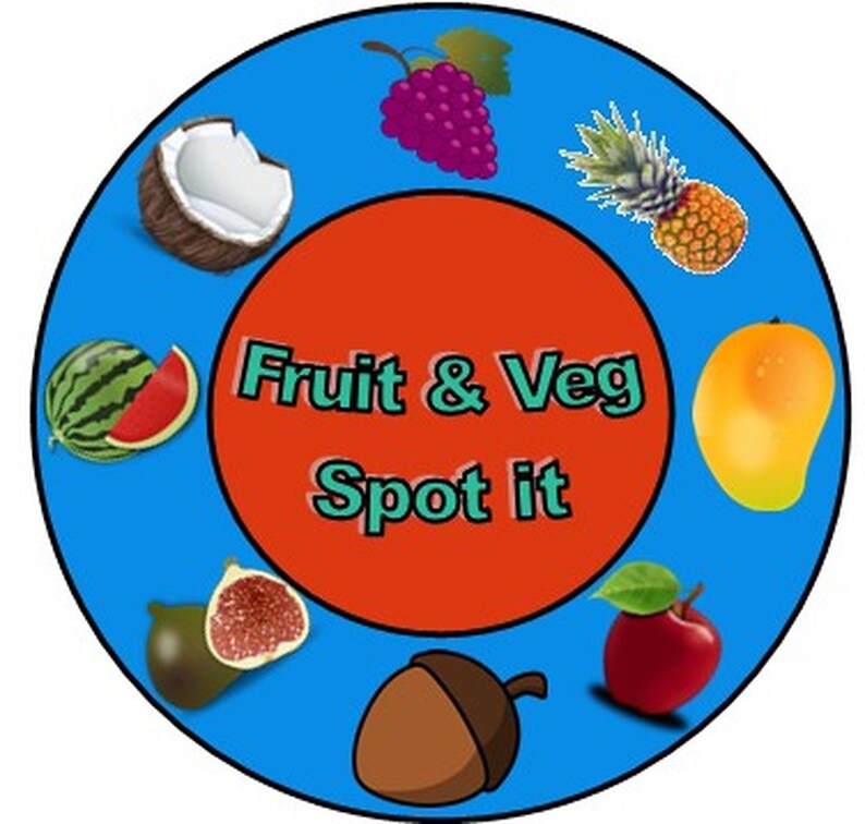 Fruit & Vegetable Spot It / Dobble Card Game PRINTABLE 31 | Etsy