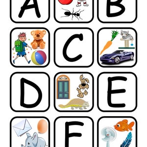 Alphabet Memory Game PRINTABLE With Multi-image Cards - Etsy