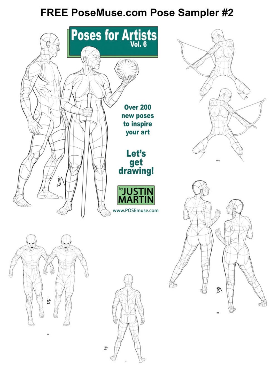 NEW Free Poses for Artists Book Sampler #2- New Poses - Etsy