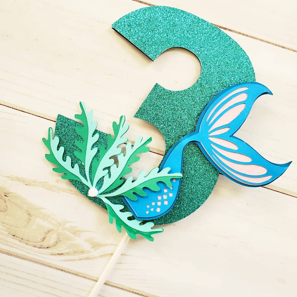 Mermaid Cake Topper Mermaid Tail Mermaid Birthday Decor - Etsy