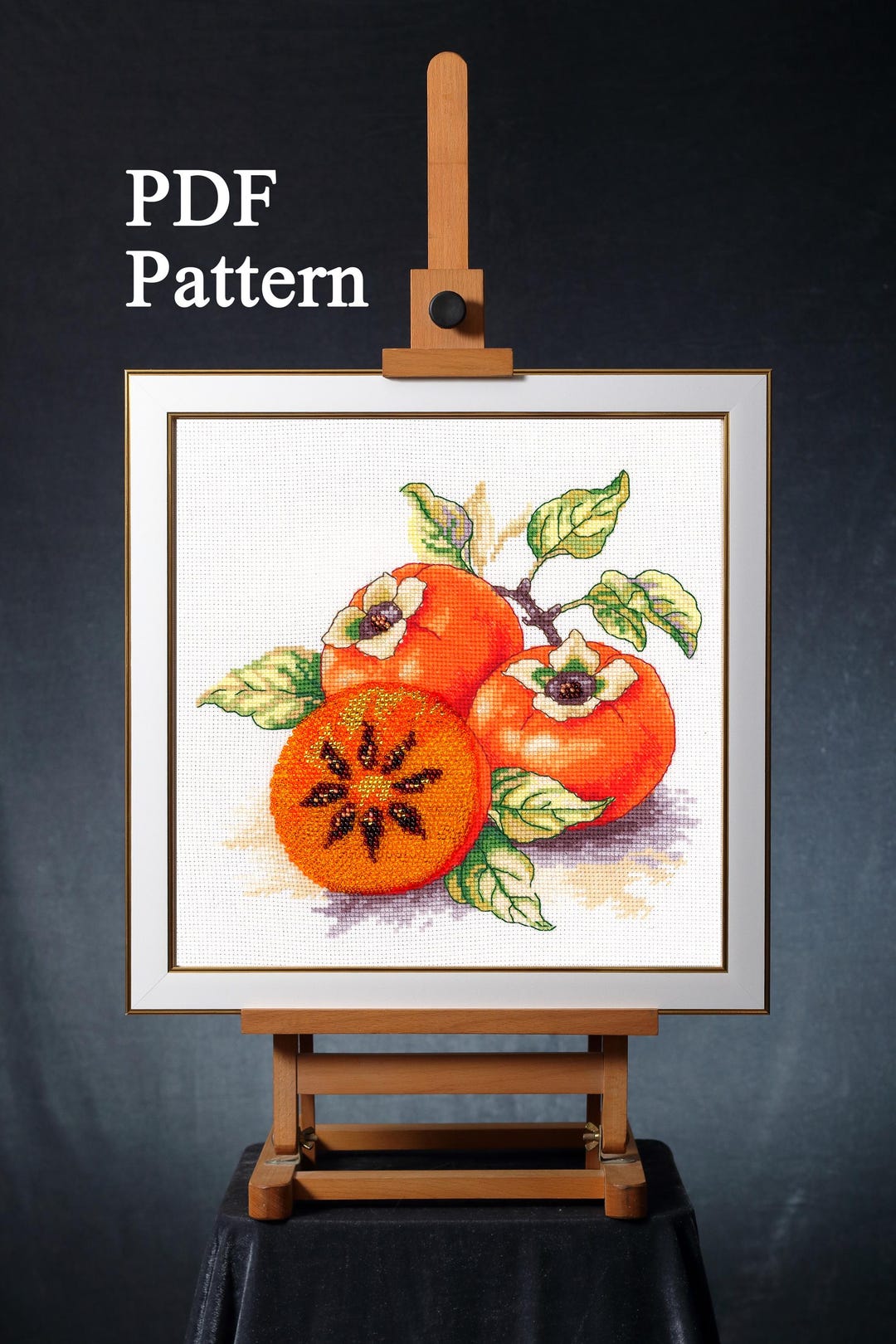 Digital Cross Stitch Pattern "persimmon" М-0325 With Beads Preciosa - Etsy