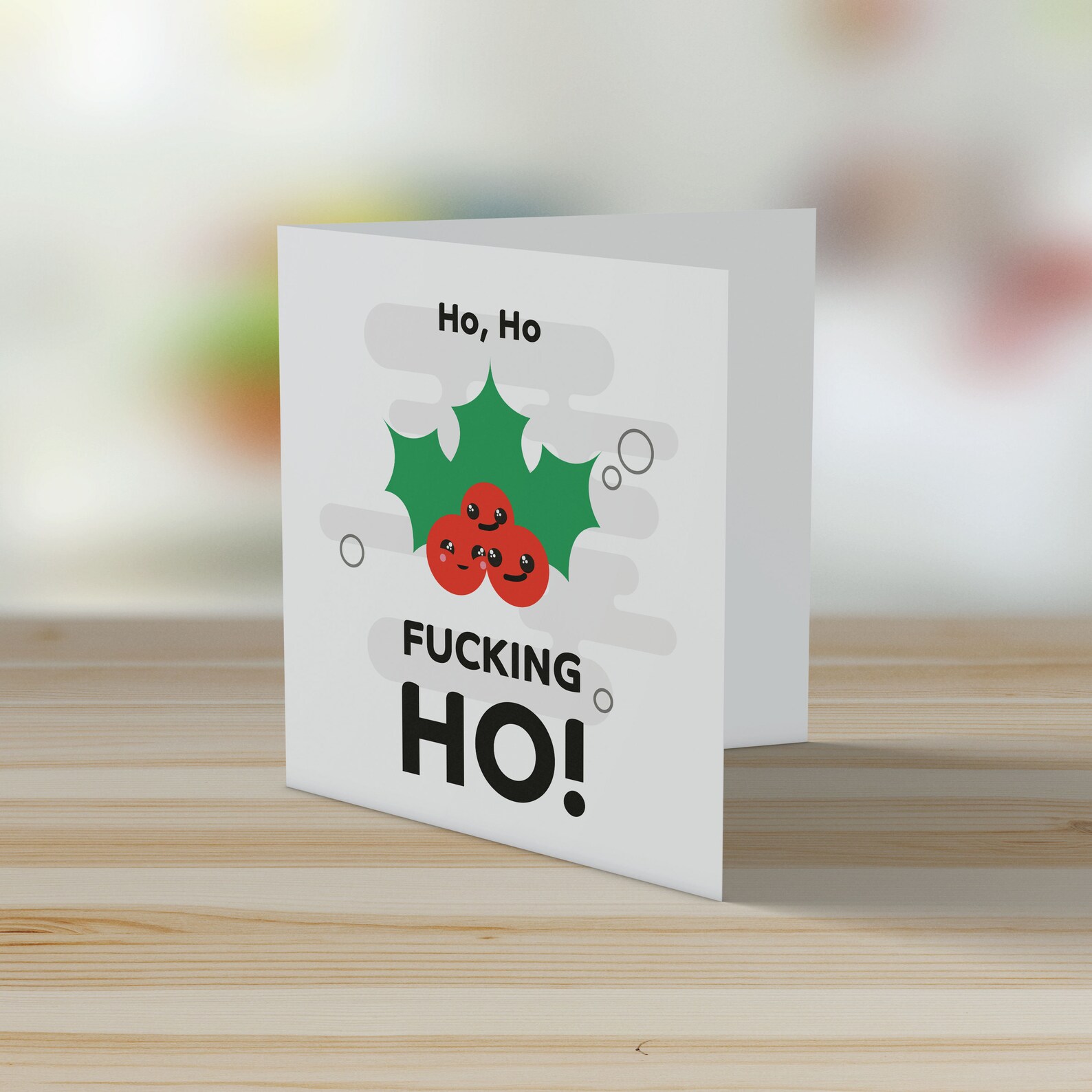 Ho Ho Fucking Ho / Christmas Tree / Christmas Card / Greeting - Etsy