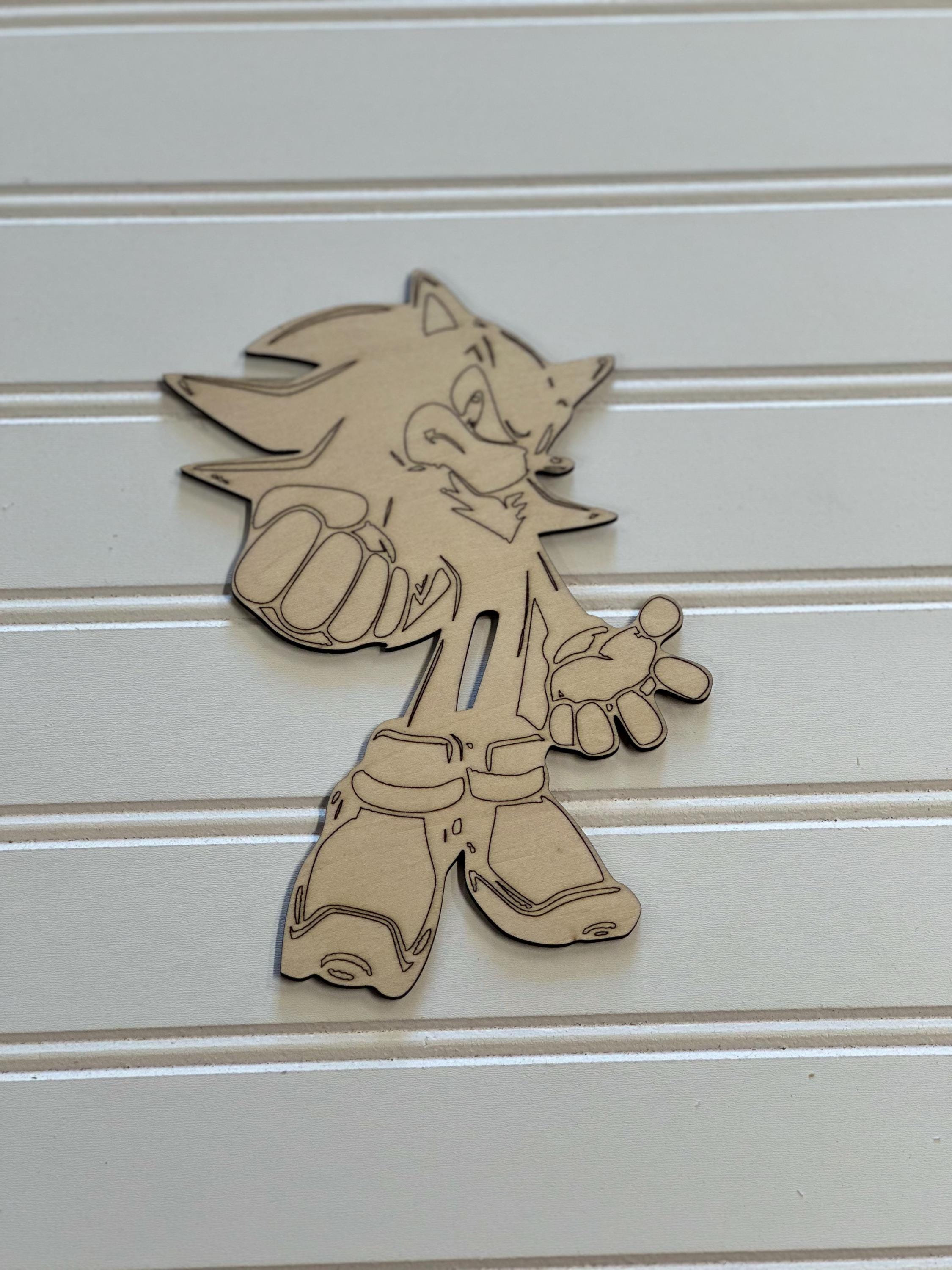 Sonic the Hedgehog Characters Laser Cut Out of Wood for Kids to Color ...