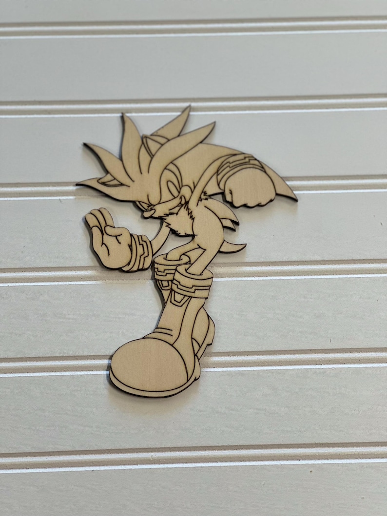 Sonic the Hedgehog Characters Laser Cut Out of Wood for Kids to Color ...