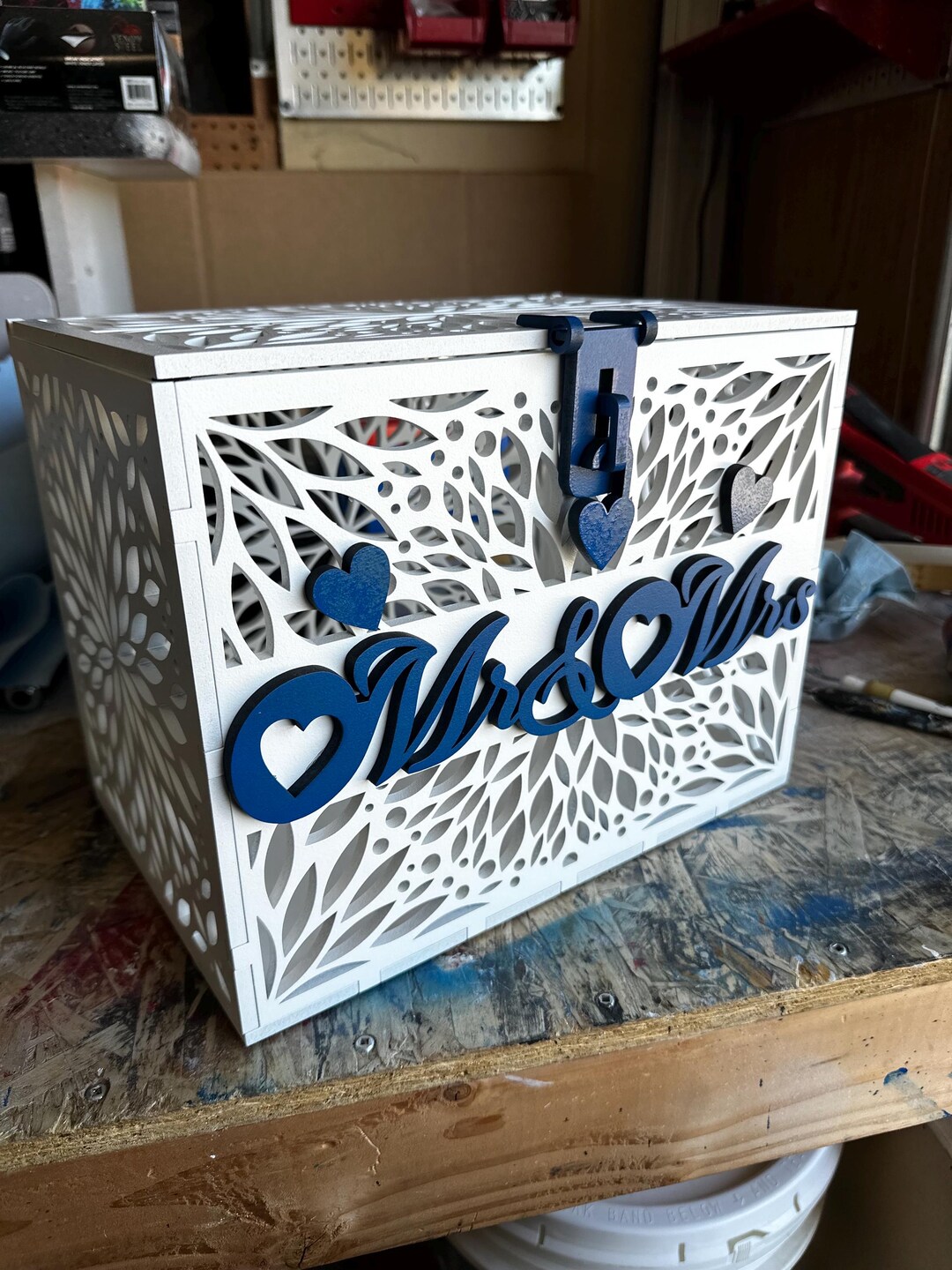 Personalized Wedding Gift Card Box – Custom Laser Cut Wooden Keepsake ...
