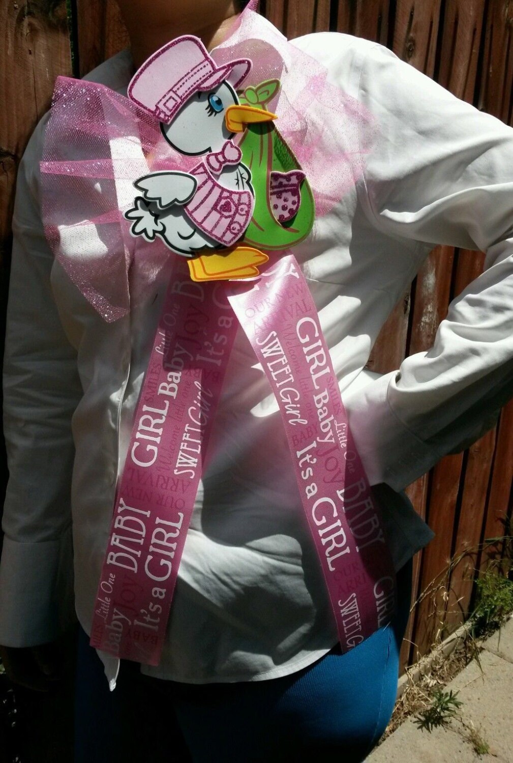 Stork Baby Shower Award Ribbon Corsage for the Mom-to-be - Etsy