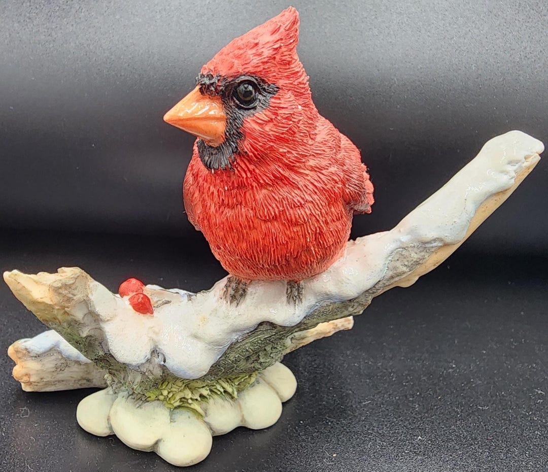 Red Cardinal Bird - Collectible Figurine Miniature 3.5"l - Etsy