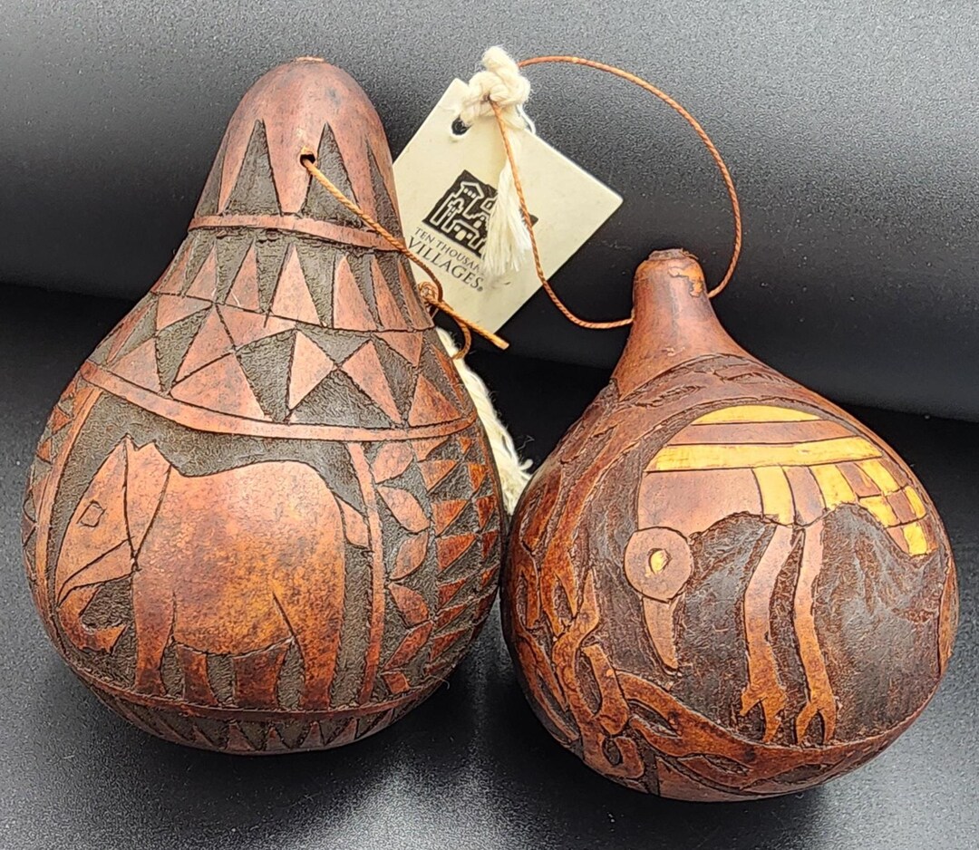 SET 2, Vintage African Elephant, Lizard, Emerald Cuckoo Bird, Kenya ...