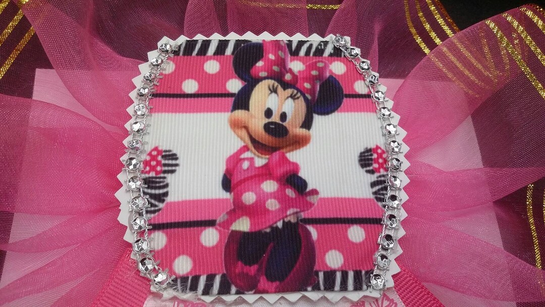 Minnie Mouse Baby Shower Award Ribbon Corsage for the Mom-to-be, Sash ...