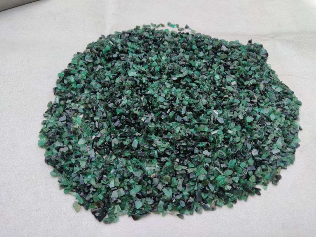 Emerald Gemstone Chips, Undrilled Polished Inlay Chips, Natural ...