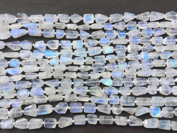 Rainbow Moonstone nuggets faceted step cut small to medium | Etsy