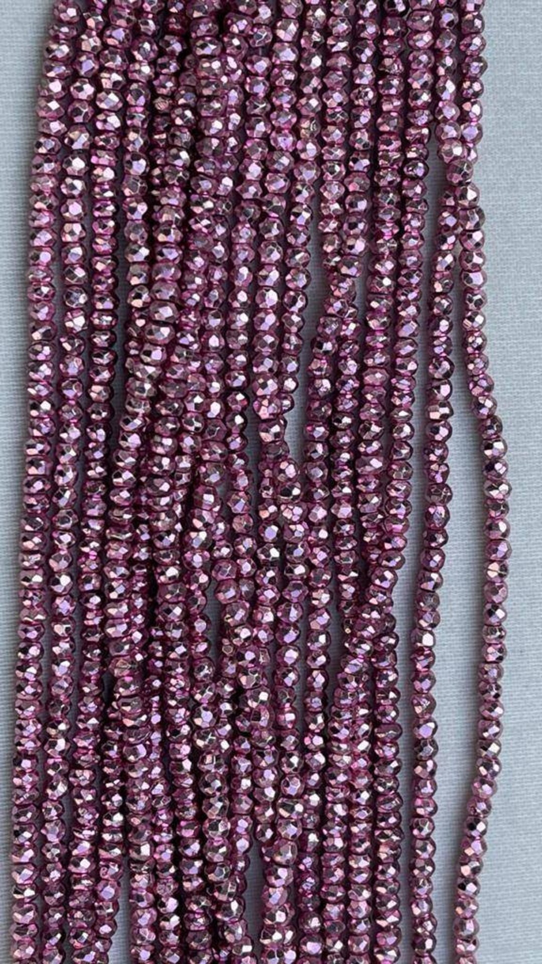 2 Strands of PINK COLOUR PYRITE 4mm Rondelle Facetted 13" Each - Etsy
