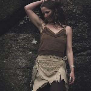 Burlesque Skirt Fairy Skirt Cotton Short Skirt Viking Skirt Party Skirt ...