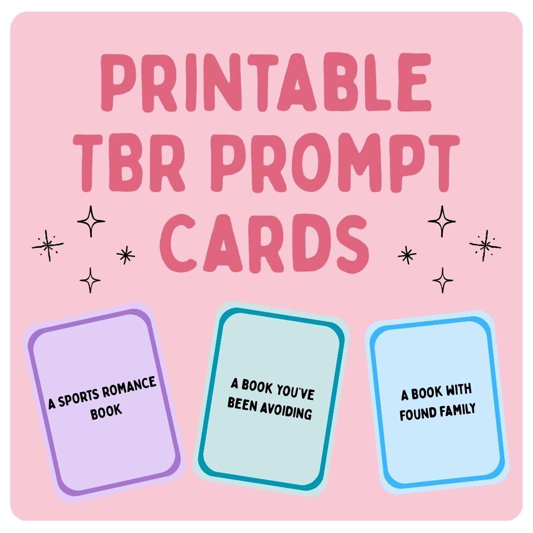 Printable TBR Cards - TBR Prompts - Bookish Gift - Digital File - 45 ...