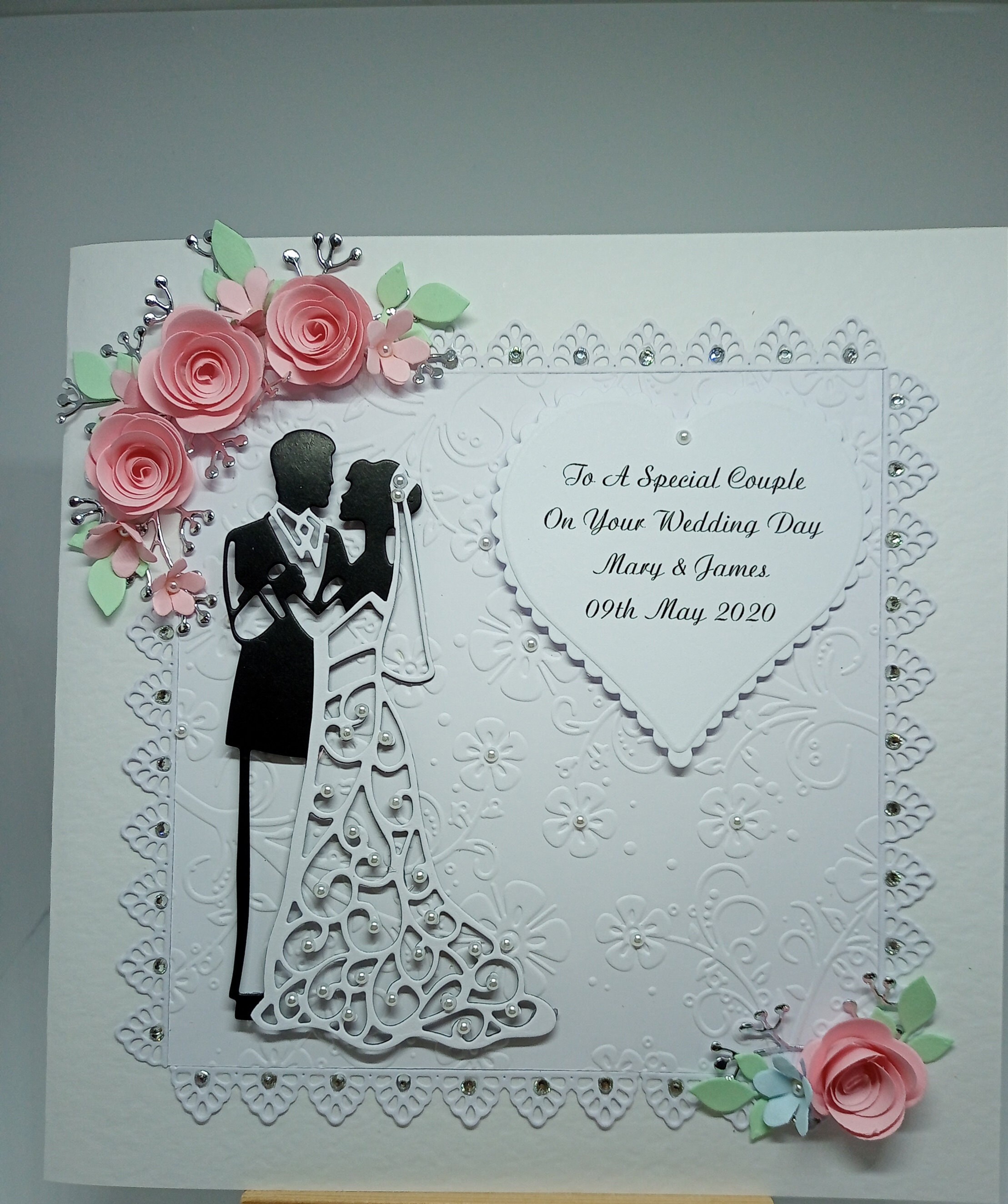 Luxury Large Handmade Personalised Keepsake Wedding Card Bride - Etsy