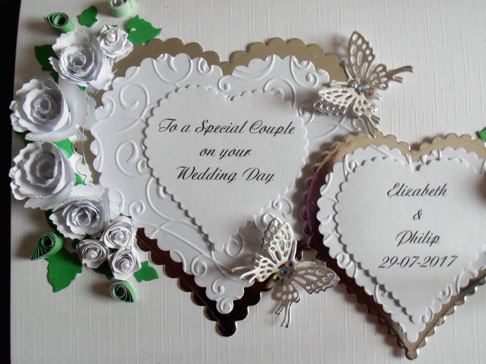 Handmade Wedding Day Anniversary Card Quilled Roses And Etsy UK handmade-wedding-day-anniversary-card-quilled-roses-and-etsy-uk