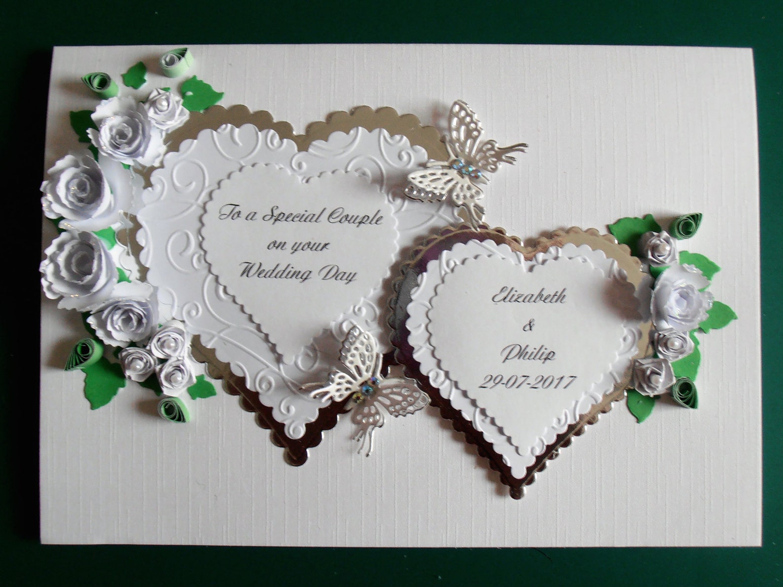 Handmade Wedding Day Anniversary Card Quilled Roses And Etsy UK handmade-wedding-day-anniversary-card-quilled-roses-and-etsy-uk