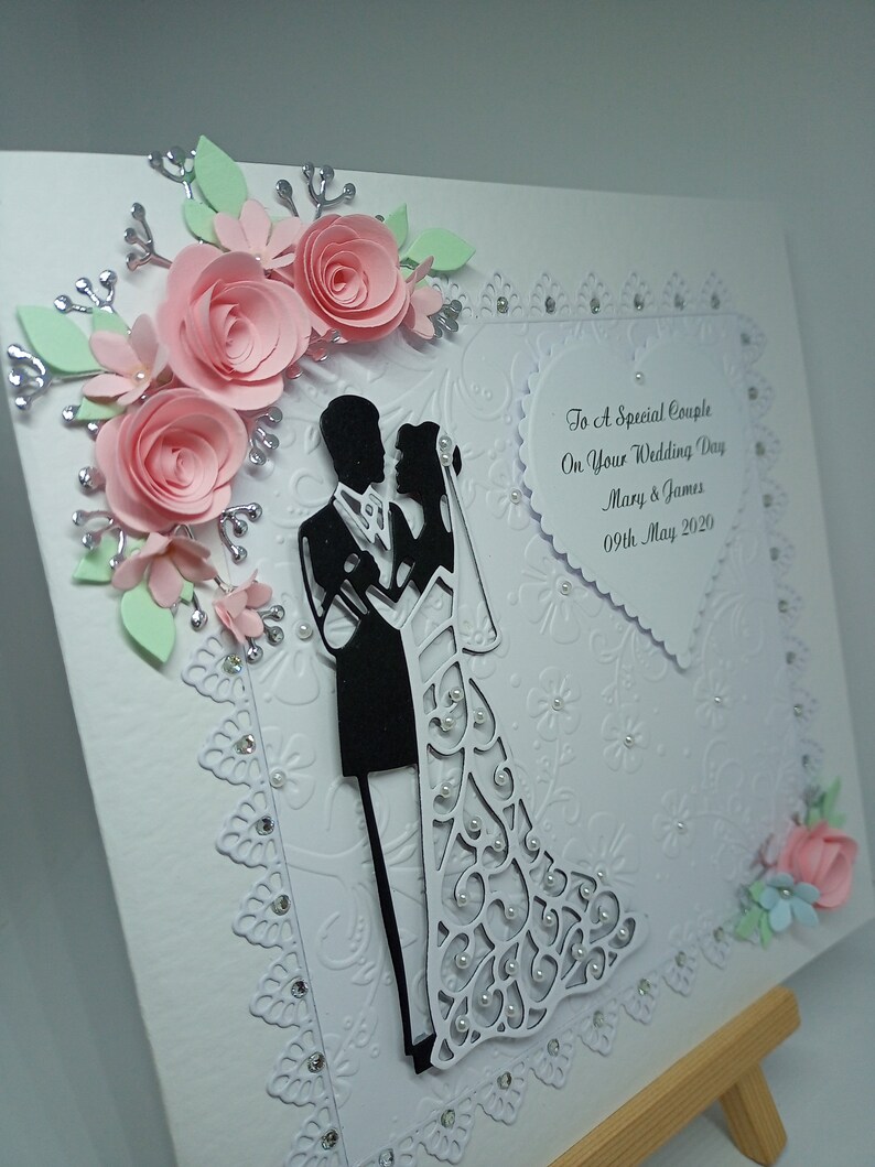Luxury Large Handmade Personalised Keepsake Wedding Card Bride - Etsy