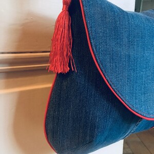 Upcycled Faded Blue Jean Bag No Waste Bag Denim Bag Eco Bag Recycle Bag ...