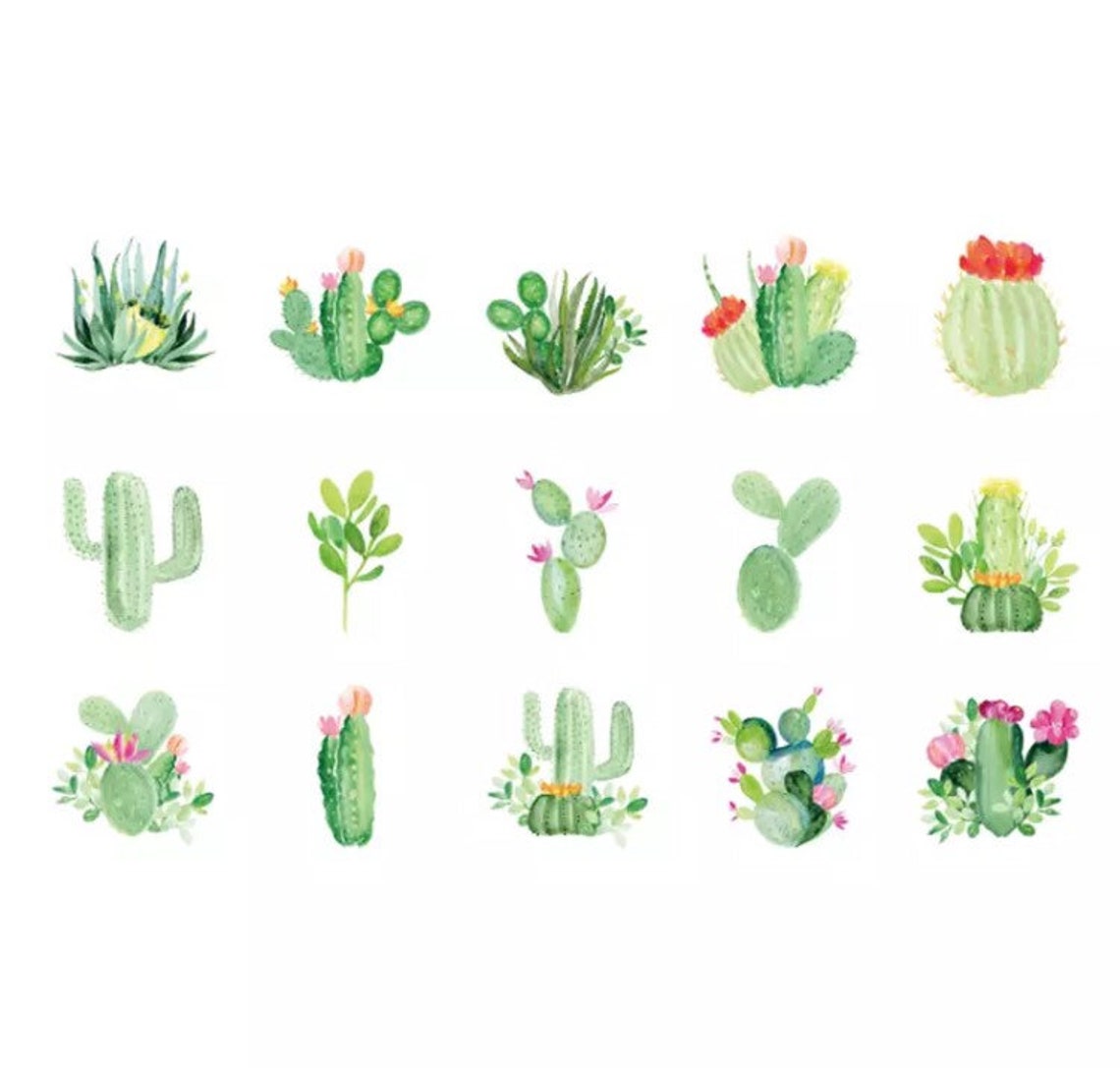 Stickers Cactus - Etsy