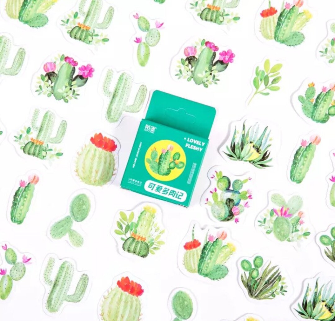 Cactus Stickers - Etsy