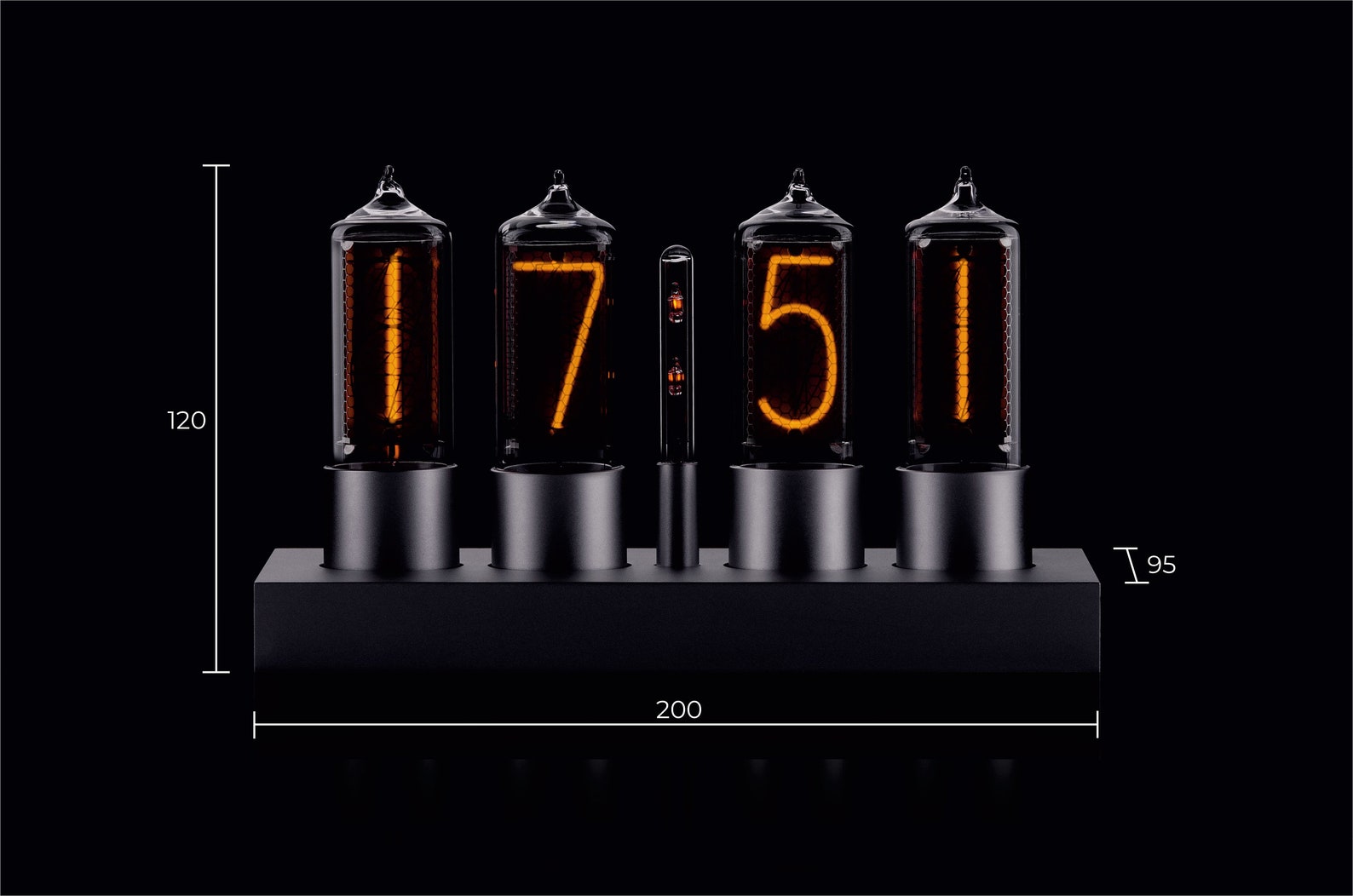 ZIN18 IN-18 Nixie Tube Clock Silver Anodized Classic Aluminium | Etsy