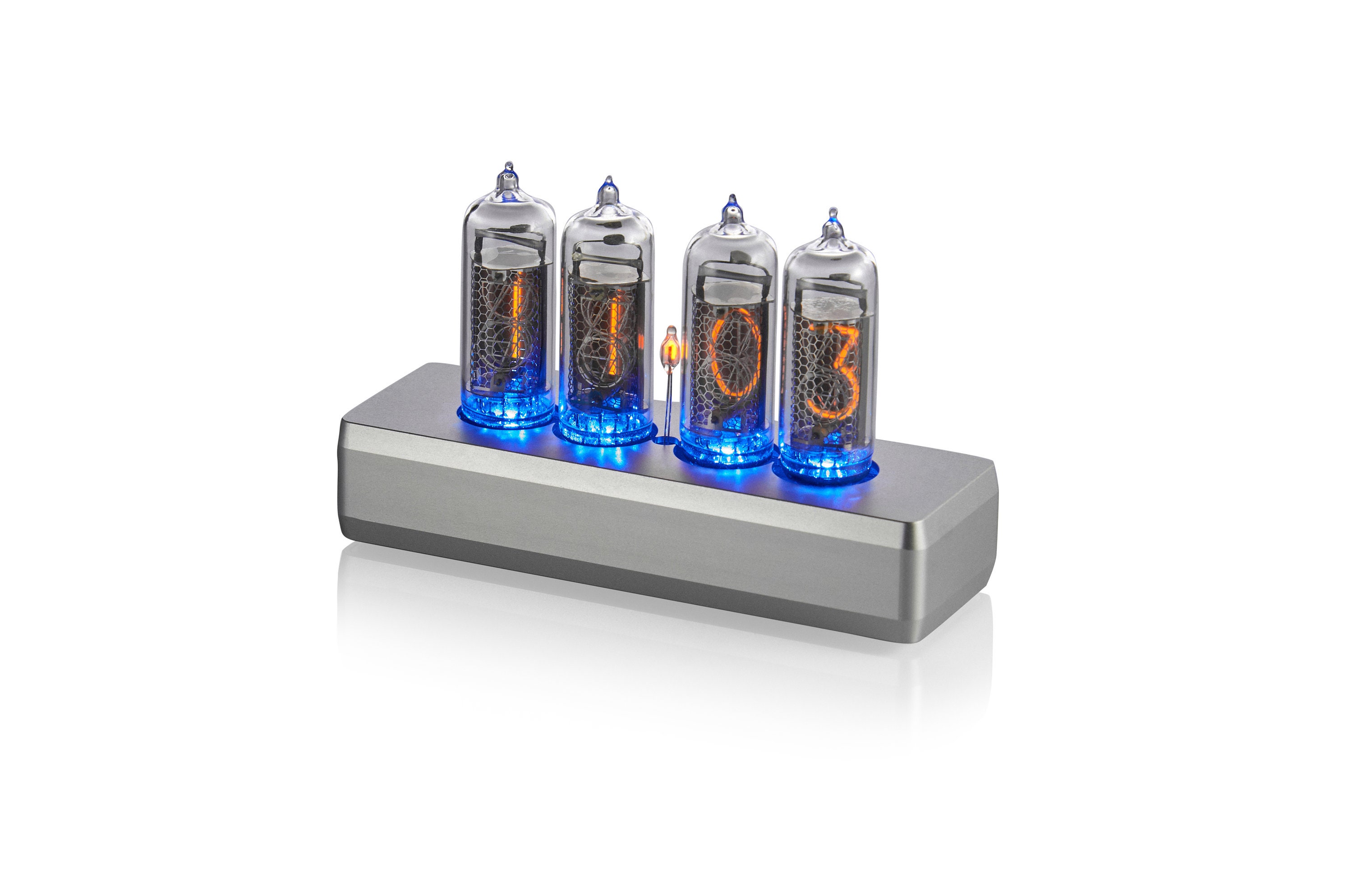 Reloj de tubo Nixie en 4 tubos IN-14 // Caja de aluminio | Etsy