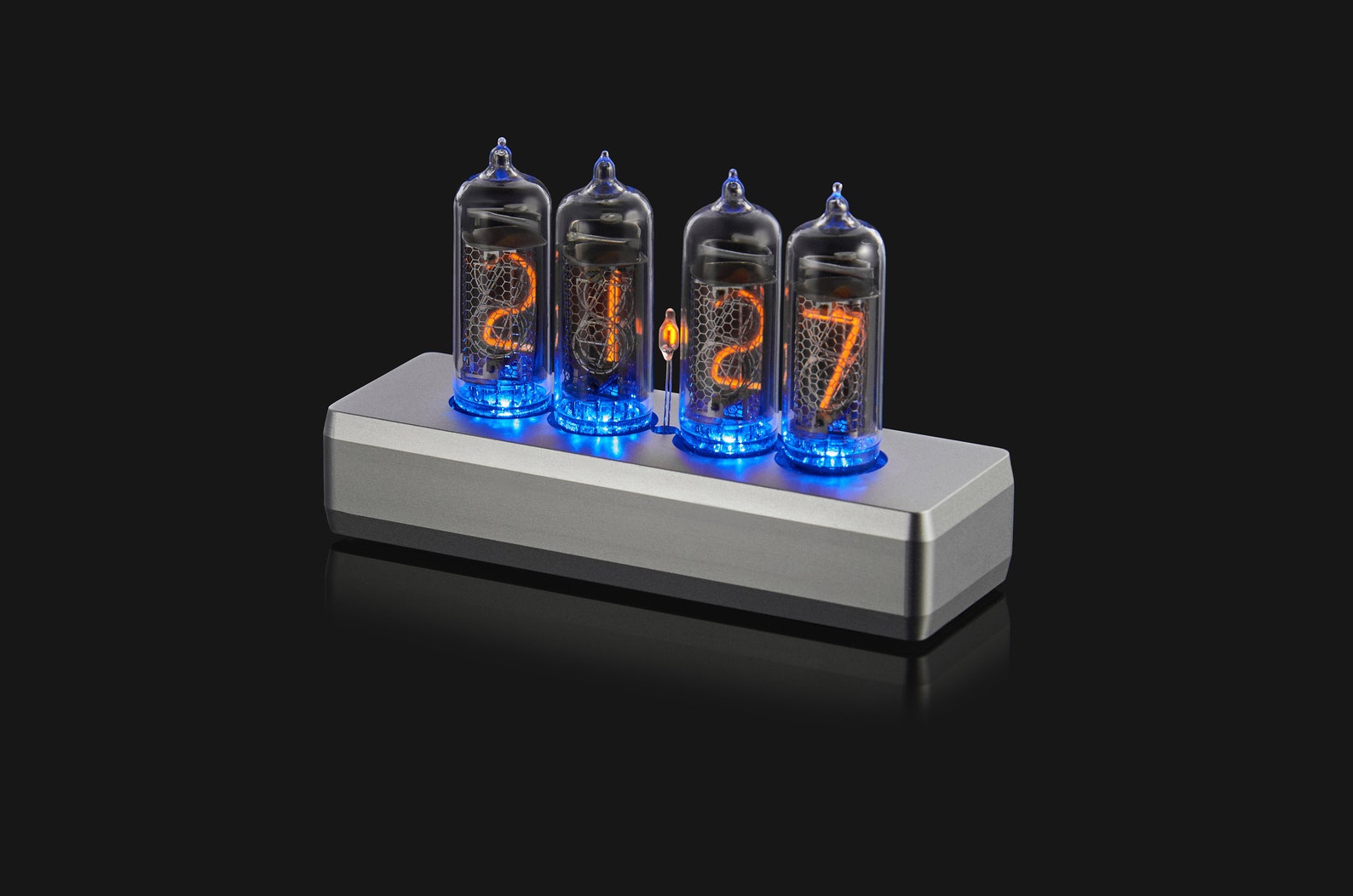 Reloj de tubo Nixie en 4 tubos IN-14 // Caja de aluminio - Etsy España