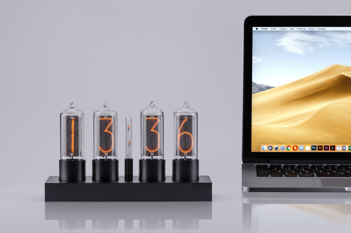 ZIN18 IN-18 New Nixie Tube Clock 4 Nixie Tubes Black Aluminium - Etsy