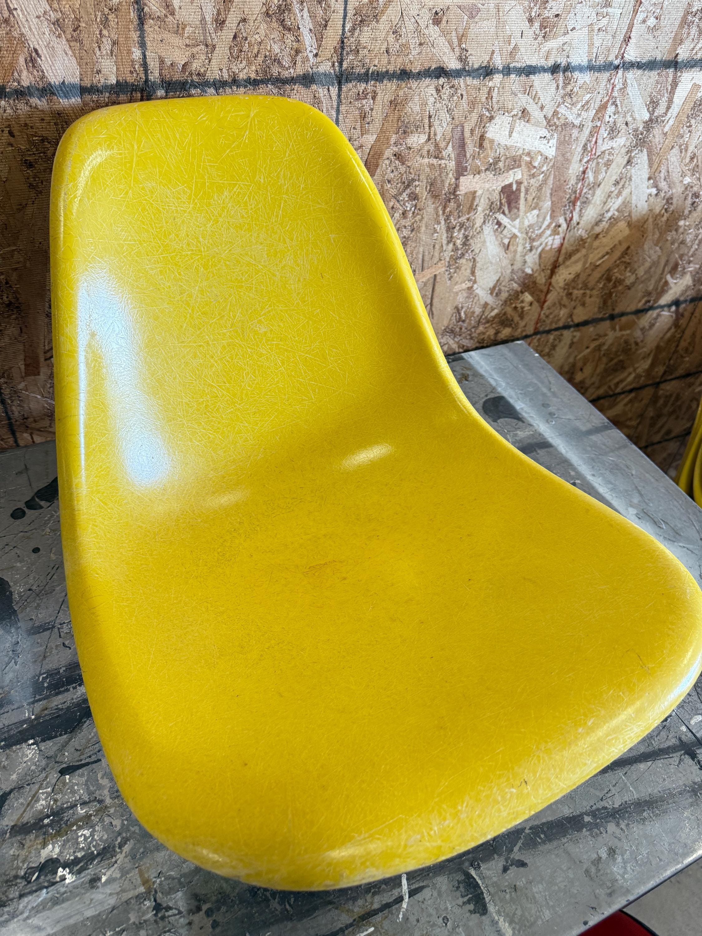 YELLOW Original HERMAN MILLER Eames Fiberglass Shell Chair - Etsy