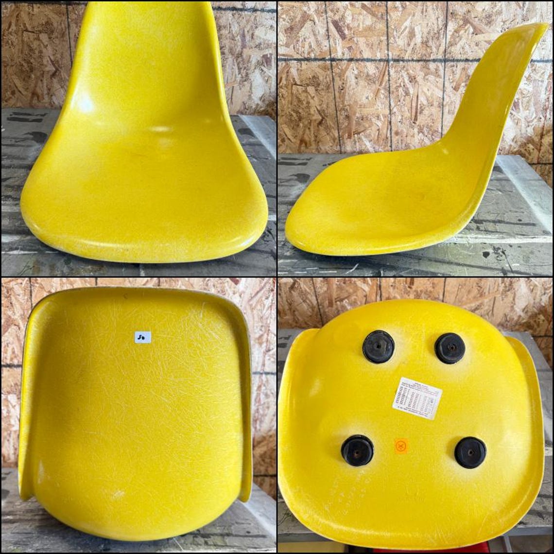 YELLOW Original HERMAN MILLER Eames Fiberglass Shell Chair - Etsy