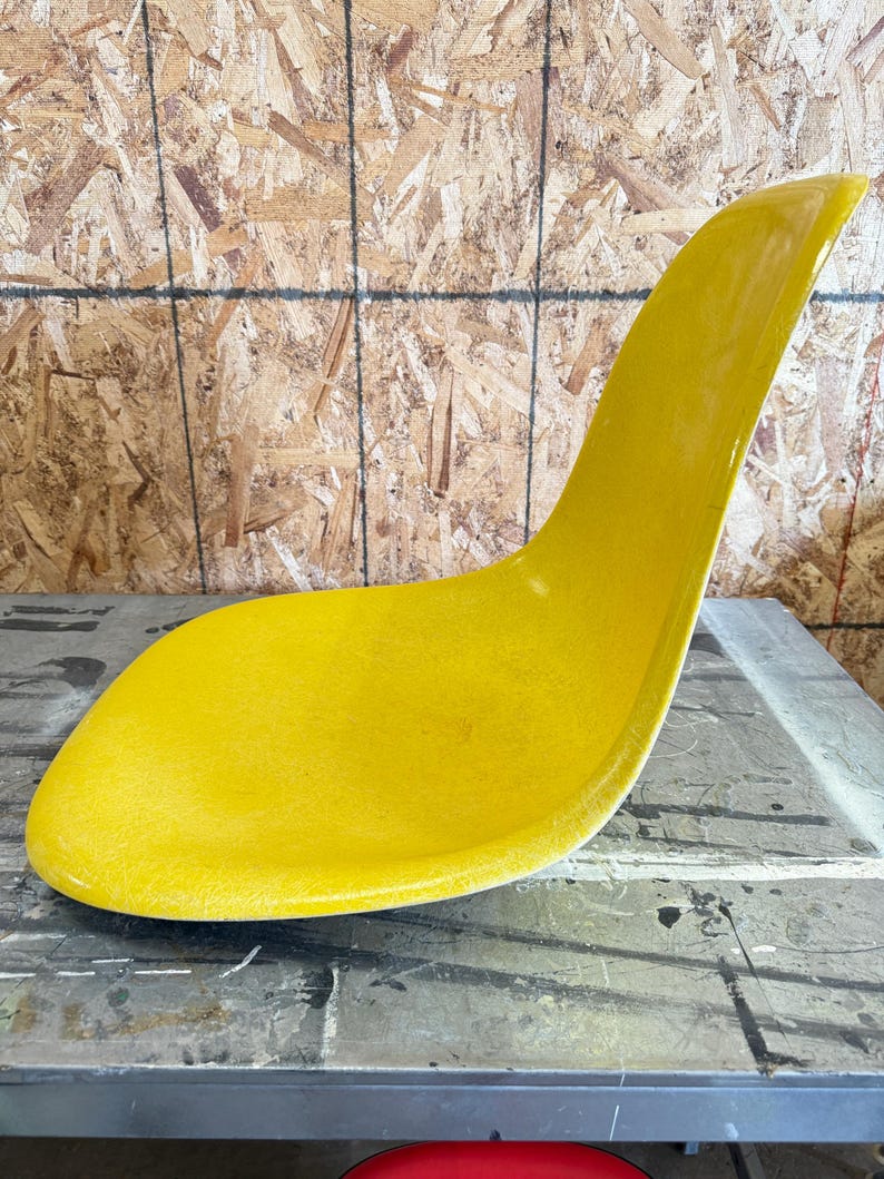 YELLOW Original HERMAN MILLER Eames Fiberglass Shell Chair - Etsy