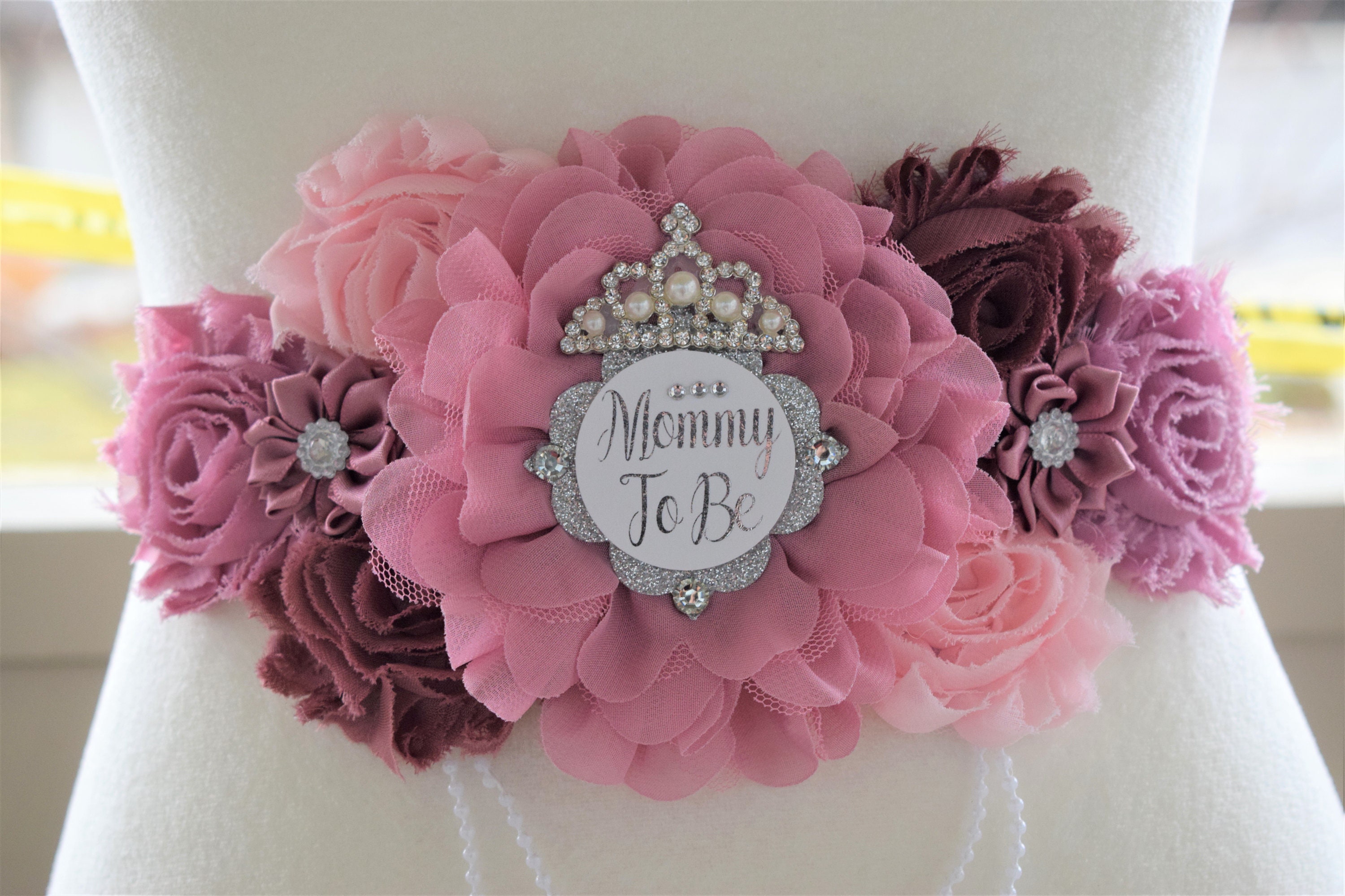 Mauve Dirty Pink Maternity Sash Dusty Pink Maternity sash | Etsy