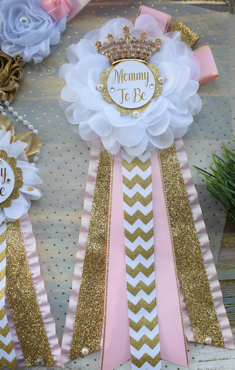 Pink Gold Princess Flower Sash Pink Gold Maternity Sash Pink - Etsy