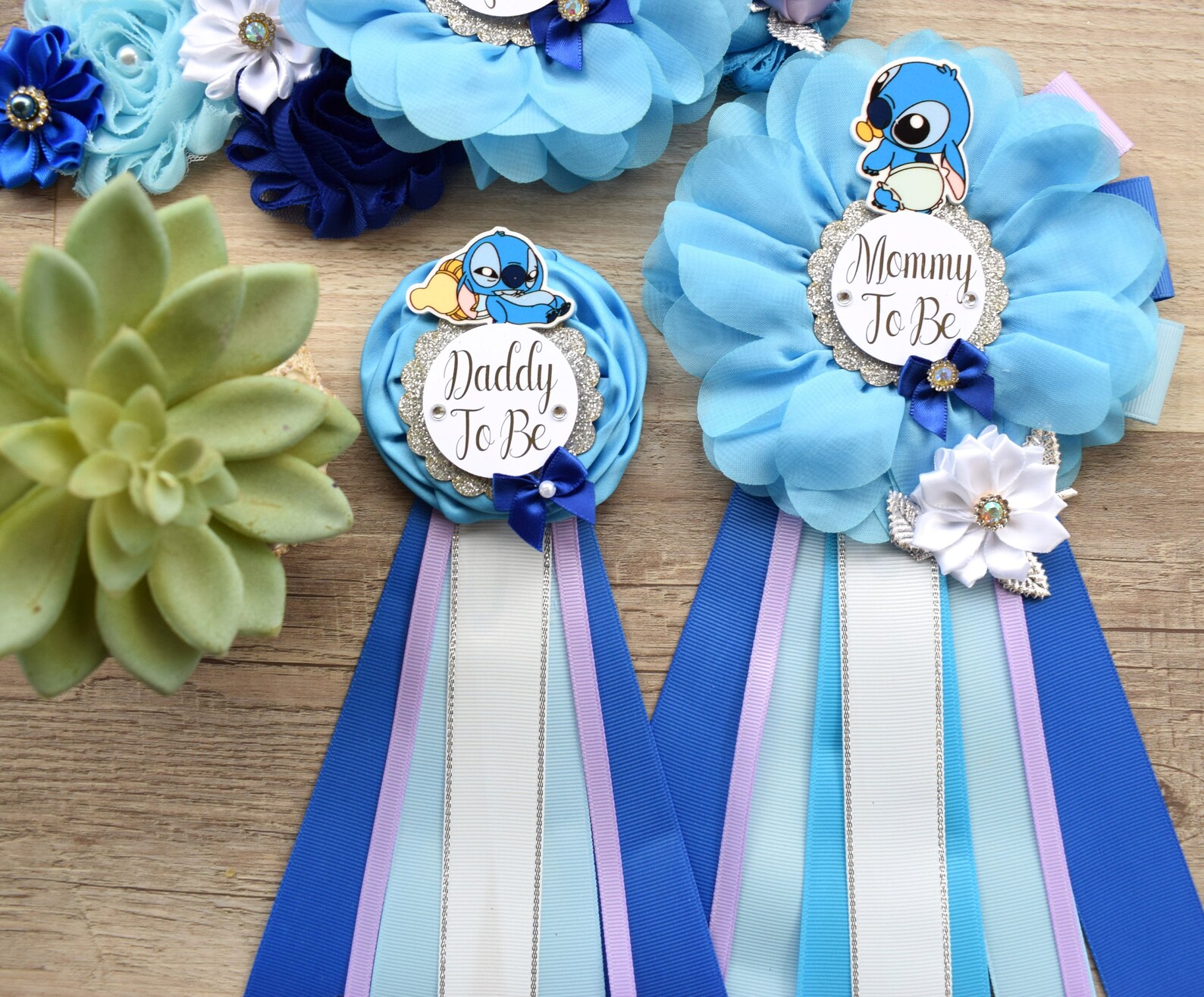 Blue Boy Baby Shower Royal Lavender Blue Mommy to Be Ribbon - Etsy