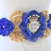 Royal Gold Prince Flower Sash Royal Gold Maternity Sash - Etsy