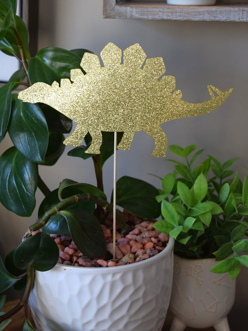 Gold Dinosaur Topper Dinosaur Baby Shower Dinosaur Party - Etsy