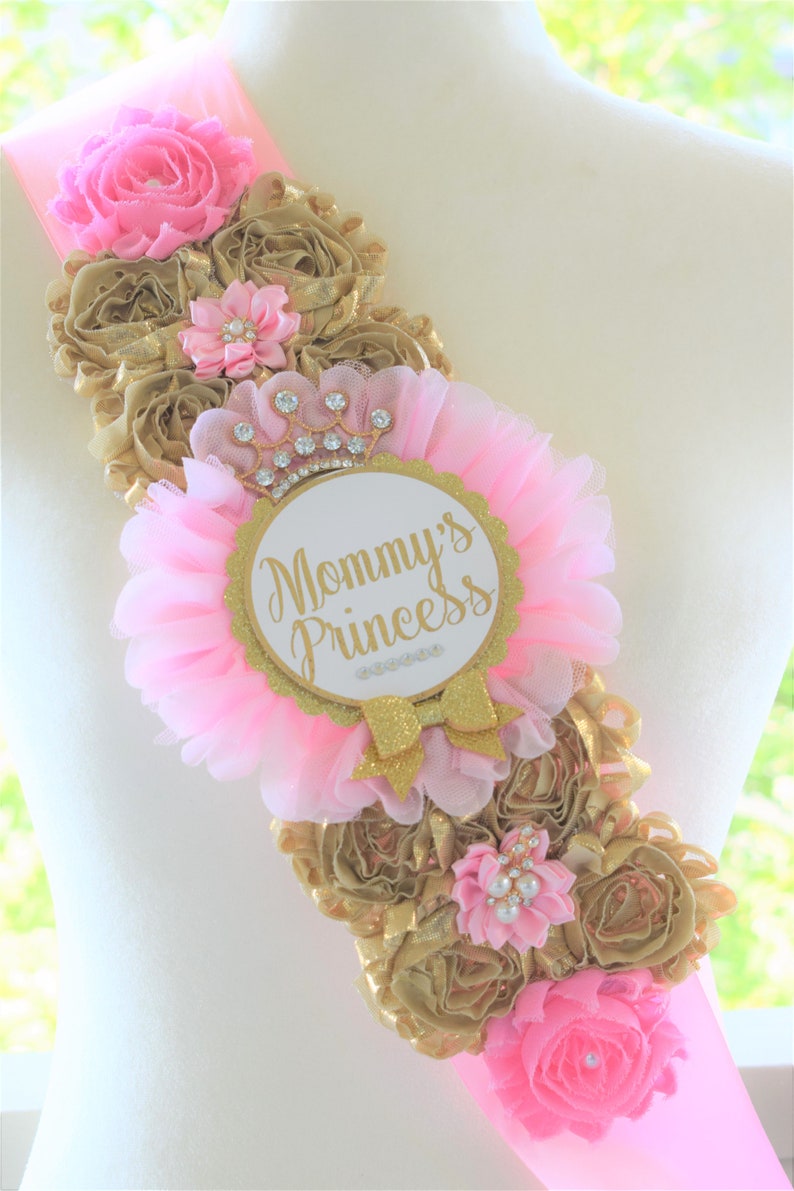 Pink Gold Princess Shoulder Sash Royal Princess Gold Shoulder | Etsy